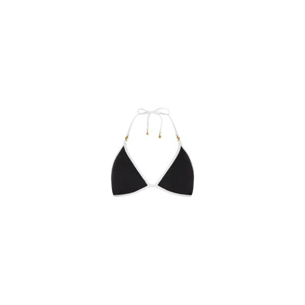 L'Agence Annabelle Bikini Top - Black/white Trim