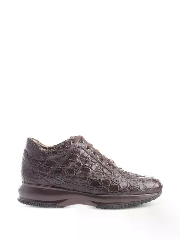 Hogan Crocodile-effect Leather Sneakers