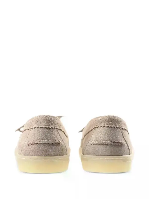 SUMMERY COPENHAGEN Suede Fringed Detail Sneakers - Neutrals