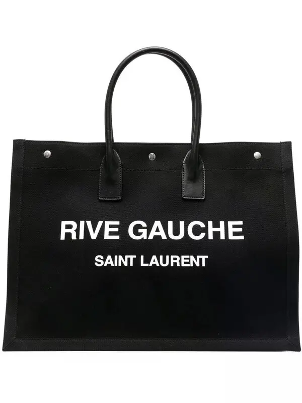 Saint Laurent Large Rive Gauche Tote Bag - Black