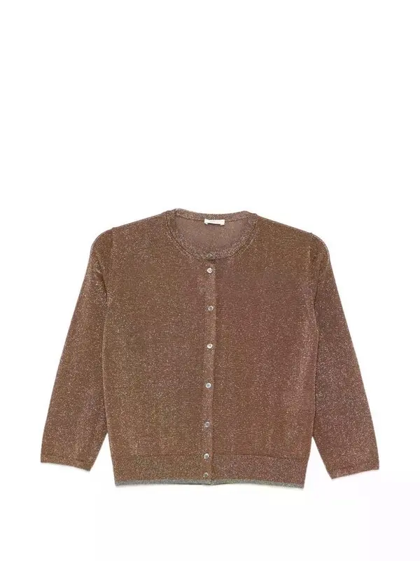 ROBERTO COLLINA Metallic Effect Fine Knit Cardigan