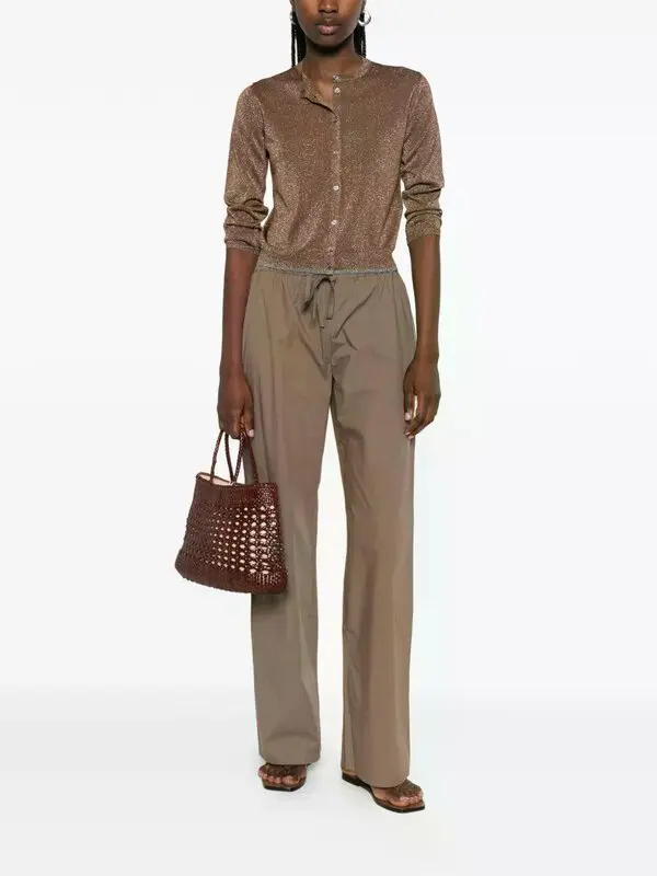 ROBERTO COLLINA Metallic Effect Fine Knit Cardigan