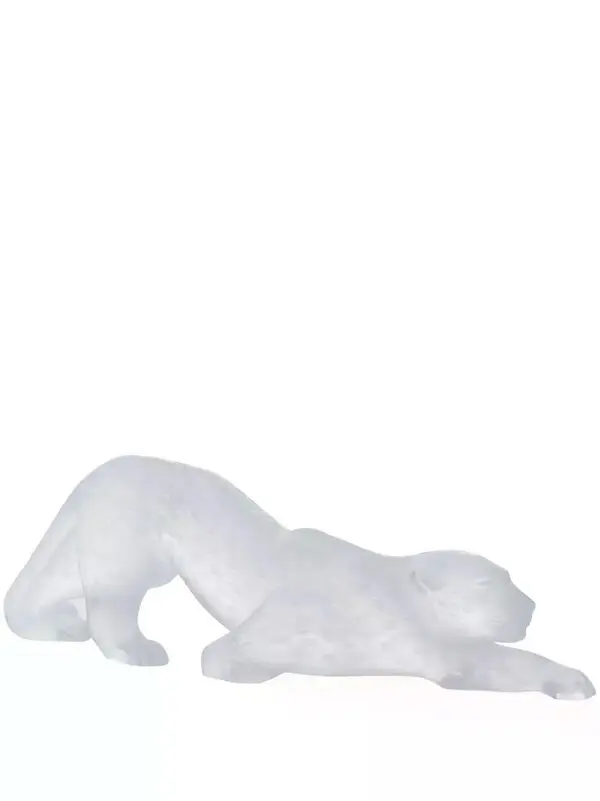 Lalique Zeila Panther Crystal Sculpture - White