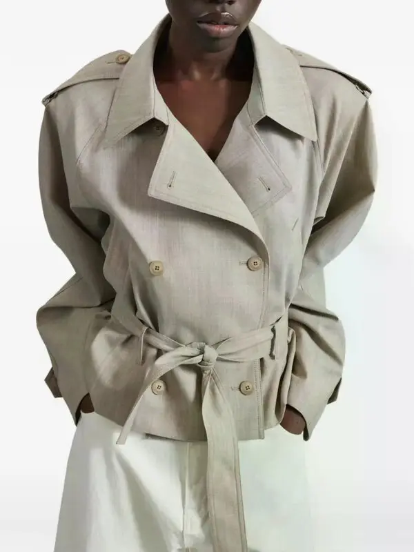 THE FRANKIE SHOP Belted Double-breasted Jacket