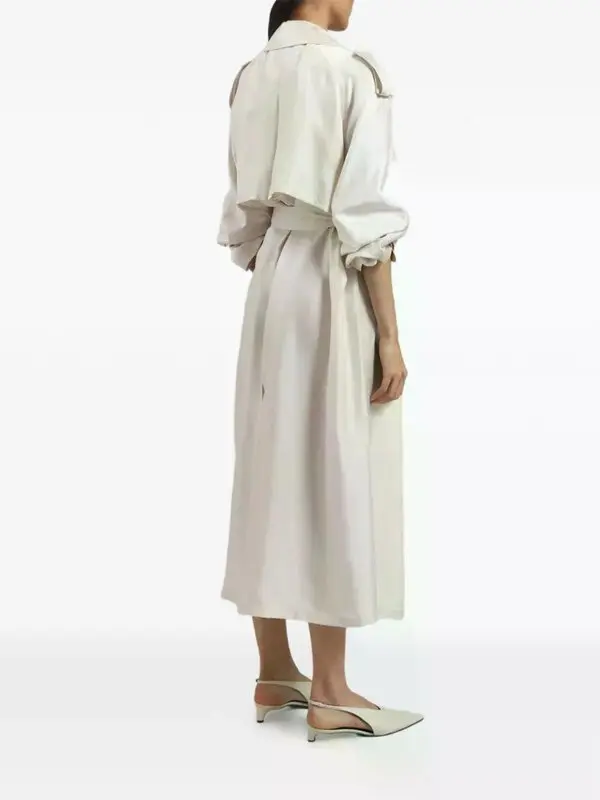 THE FRANKIE SHOP Double-breasted Belted Trench Coat