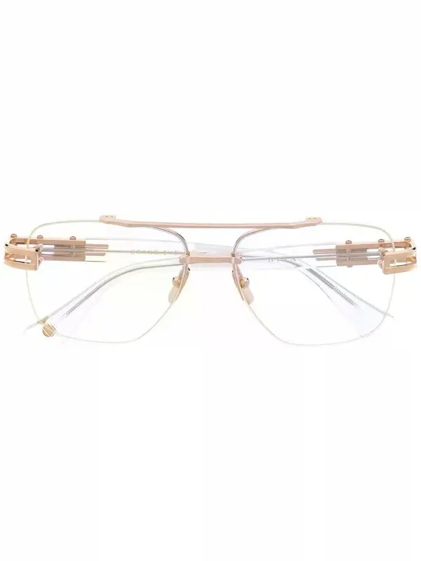 Dita Square Frame Glasses - Gold