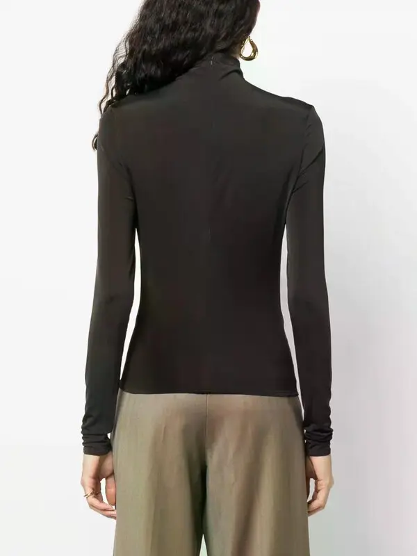 Magda Butrym Floral-appliqué Ruched Jersey Top