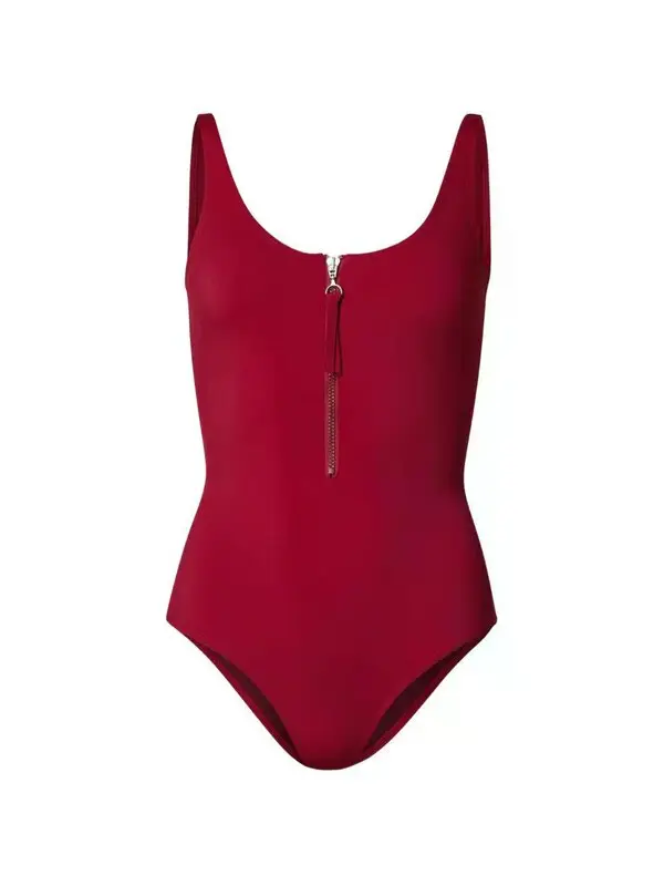 Loulou De Saison Zip-fastening Swimsuit - Red