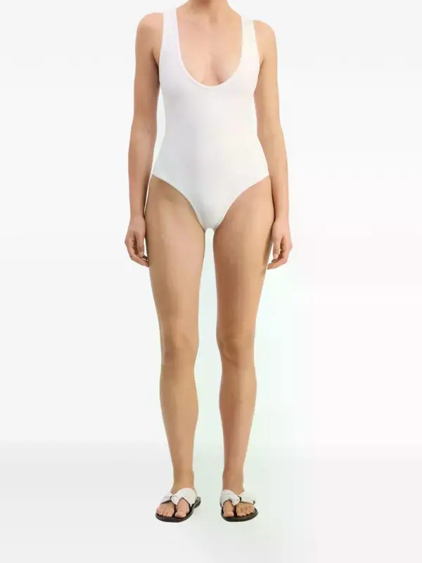 Loulou De Saison Scoop-neck One Piece Swimsuit - White