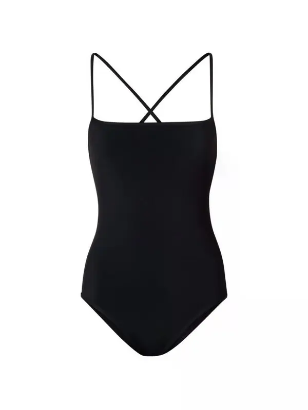 Loulou De Saison Criss-crossing Straps Swimsuit - Black
