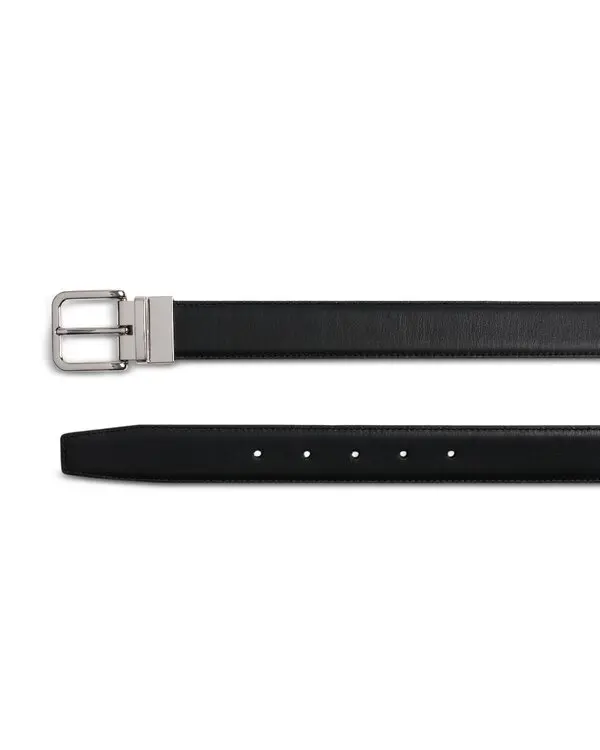 Vince Reversible Leather Belt - Black
