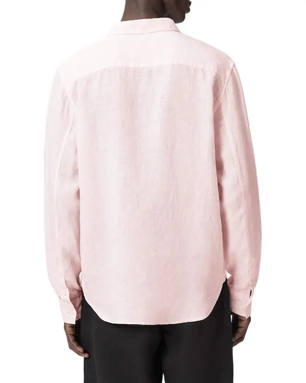 ALLSAINTS Loom Long Sleeve Shirt - Seashell Pink