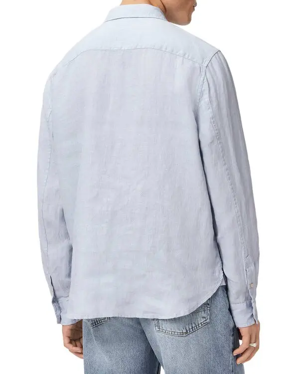 ALLSAINTS Loom Long Sleeve Shirt - Villa Blue