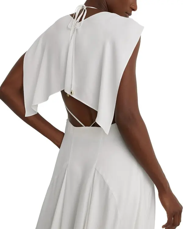 REISS Evory Draped Cape Dress