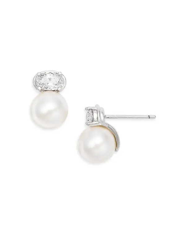 Shashi Cleo Stud Earrings - Silver