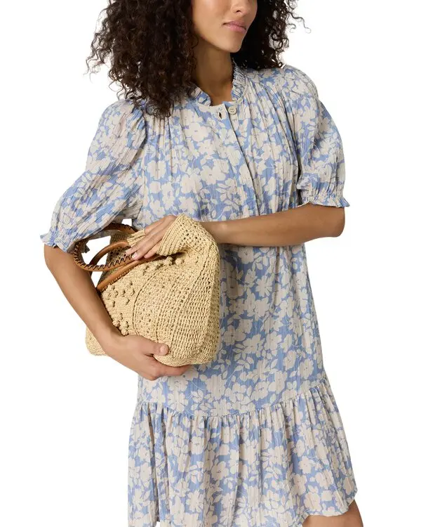 Gerard Darel Romie Ruffled Floral Dress - Bluesky