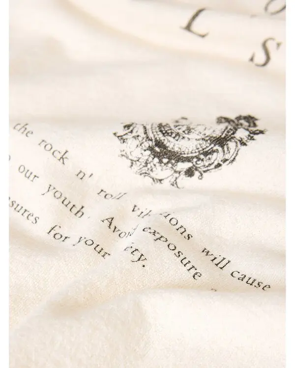 John Varvatos Raw Edge Shoulder Detail Tee - Buttercream