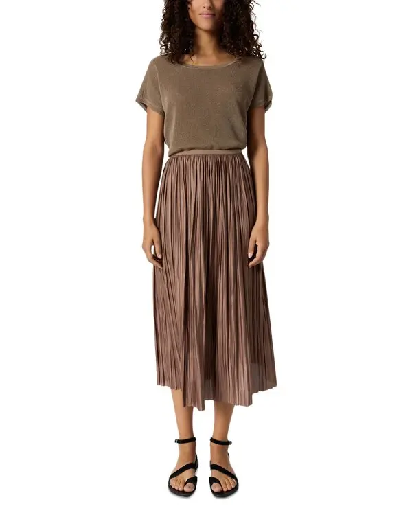 Gerard Darel Jocelyne Pleated Midi Skirt - Caramel