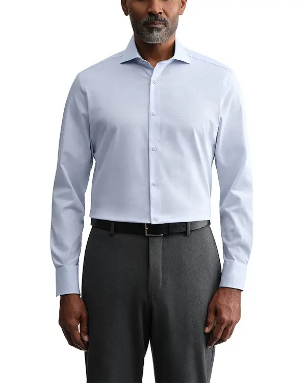 Ted Baker London Nantucket Spread Collar Slim Fit Premium Stretch Dress Shirt - Light Teal