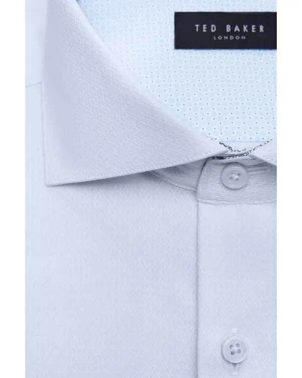 Ted Baker London Nantucket Spread Collar Slim Fit Premium Stretch Dress Shirt - Light Teal