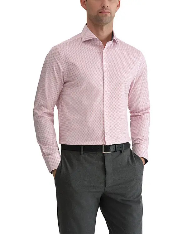 Ted Baker London Nantucket Slim Fit Premium Stretch Medallion Dress Shirt - Pink Multi