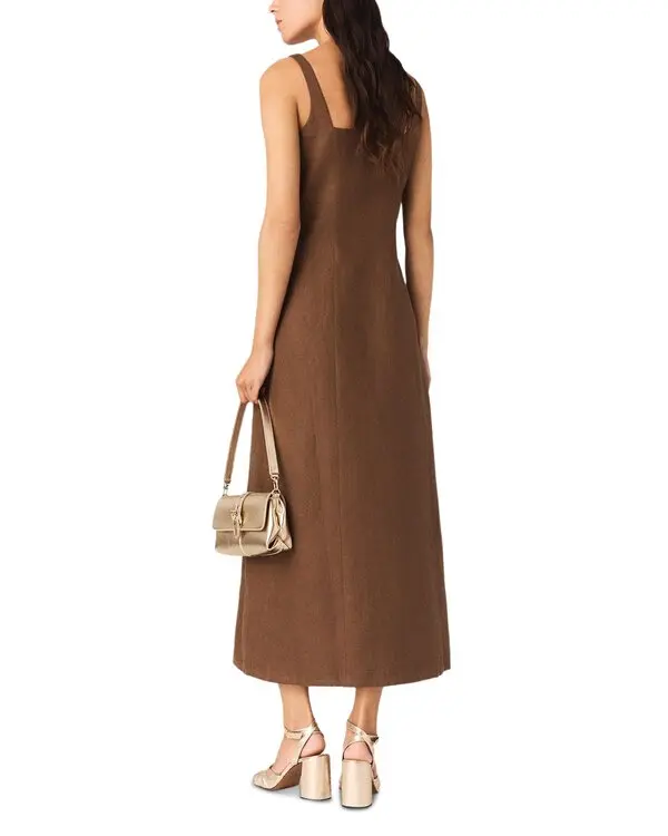 Maje Racao Linen Maxi Dress