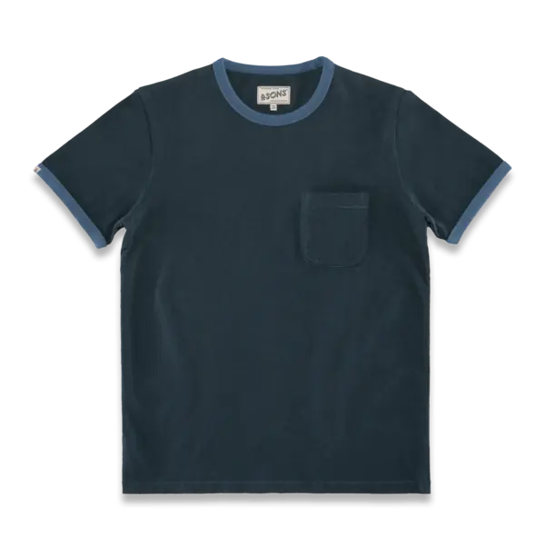 &SONS TRADING CO Ringer T-shirt Navy
