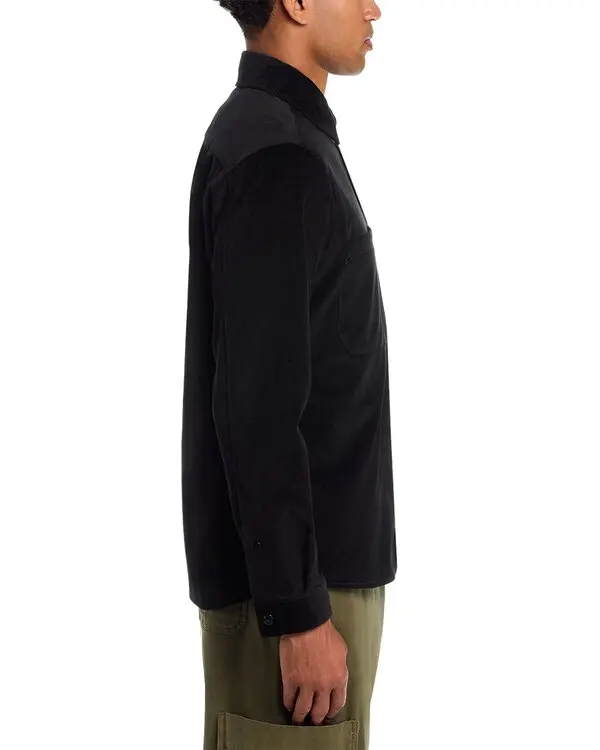 Stone Island Cotton Micro Corduroy Snap Front Overshirt