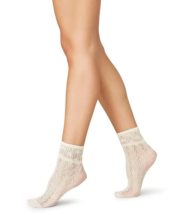 Swedish Stockings 2-pack Erica Crochet Socks - Ivory