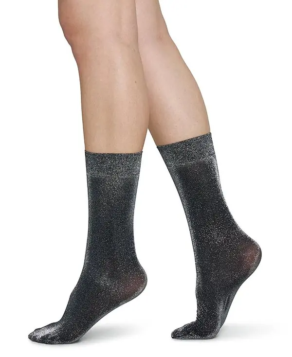Swedish Stockings 2-pack Ines Shimmery Socks - Black