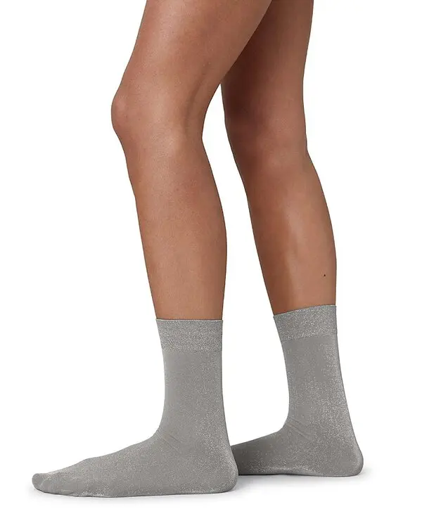 Swedish Stockings 2-pack Ines Shimmery Socks - Light Grey