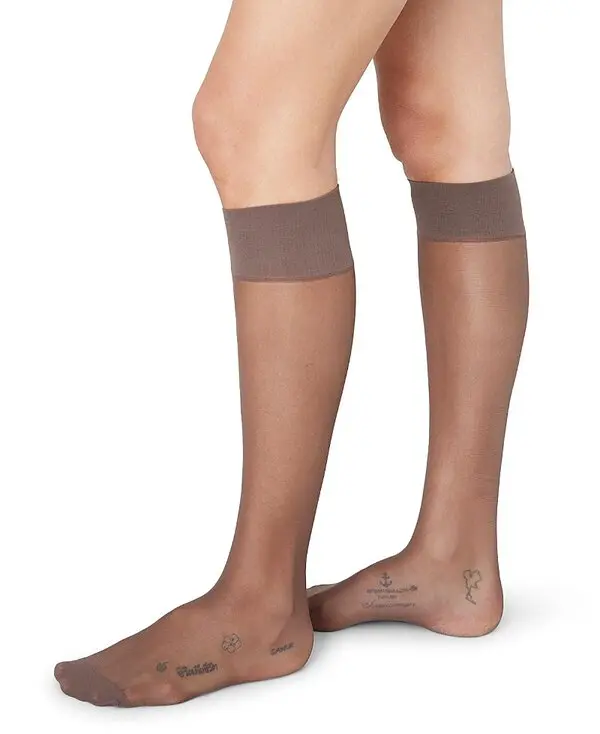 Swedish Stockings 4-pack Elin Premium Knee-highs - Dark Brown