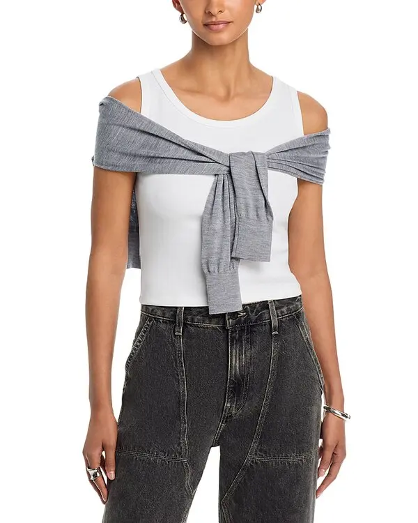 Alexander Wang Pre Styled Tank Top - Heather Grey