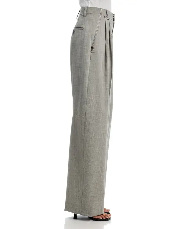 Alexander Wang Mid-rise Tailored Pants - Light Heather Grey