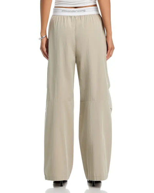 Alexander Wang Mid-rise Logo Waistband Pants