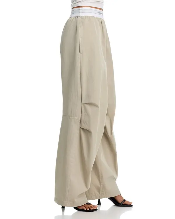 Alexander Wang Mid-rise Logo Waistband Pants