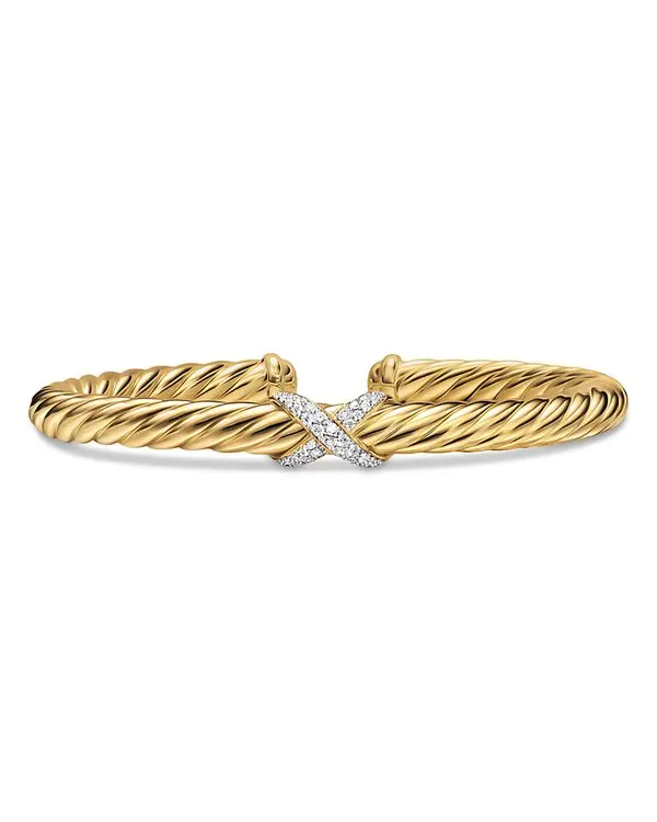 David Yurman Cablespira Flex X Bracelet - White/gold