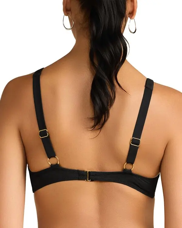 Hanky Panky Triangle Bralette Bikini Top - Black