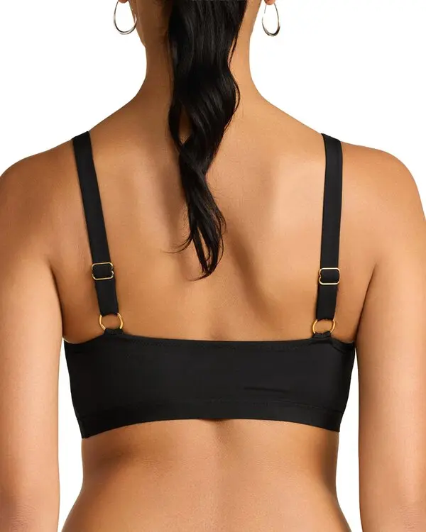 Hanky Panky Triangle Bralette Bikini Top - Black