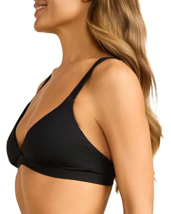 Hanky Panky Triangle Bralette Bikini Top - Black