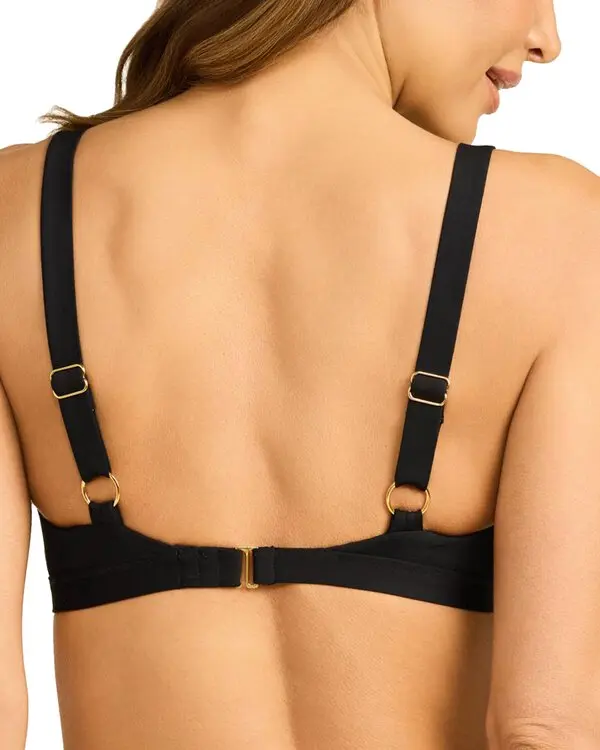 Hanky Panky Triangle Bralette Bikini Top - Black
