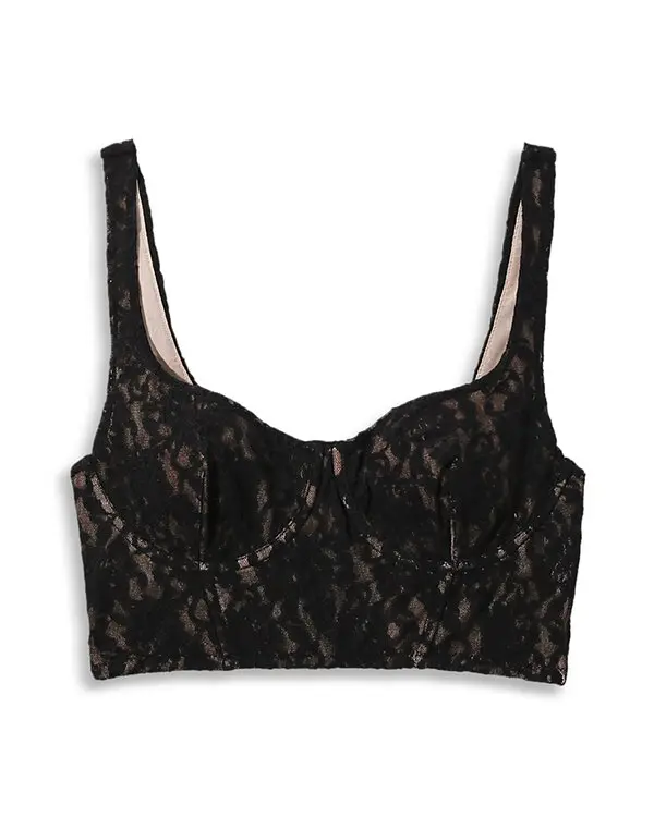 Hanky Panky Signature Lace Underwire Cropped Camisole - Black