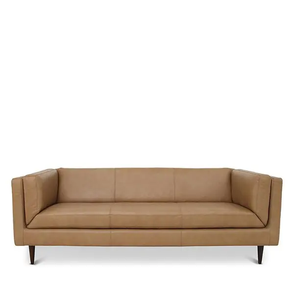 MOE'S HOME COLLECTION Woods Leather Sofa - Tan
