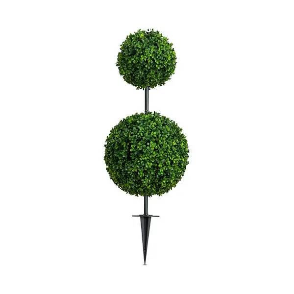NEARLY NATURAL Uv Resistant Artificial Boxwood Topiary With Integrated Ground Stake 3 - Green