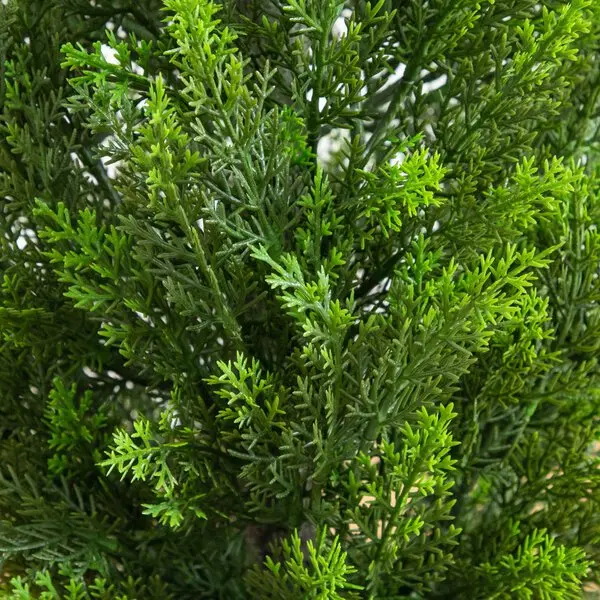 NEARLY NATURAL Uv Resistant Artificial Cedar Tree In White Tower Planter 45