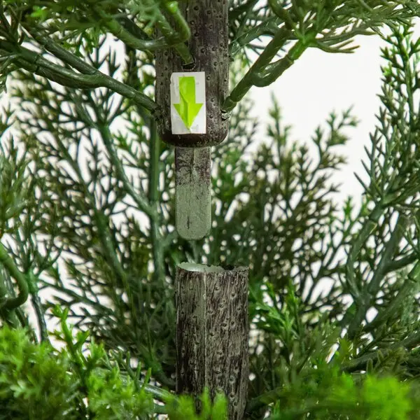 NEARLY NATURAL Uv Resistant Artificial Cedar Tree In White Tower Planter 56