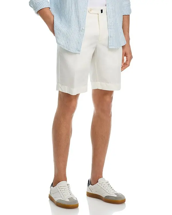 SLOWEAR Incotex Linen & Cotton Garment-dyed Chino Shorts - White