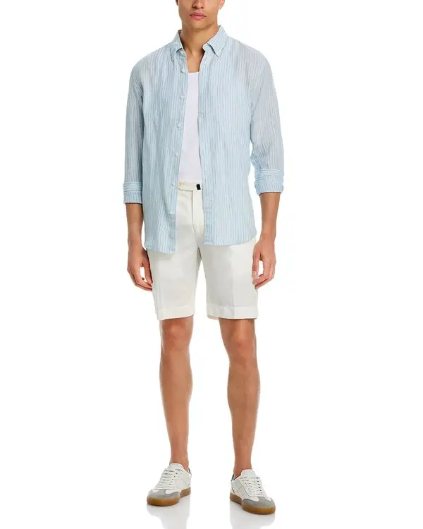 SLOWEAR Incotex Linen & Cotton Garment-dyed Chino Shorts - White