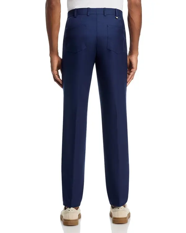 PT TORINO Wool Serge 160's Slim Fit Five Pocket Pants - Blue