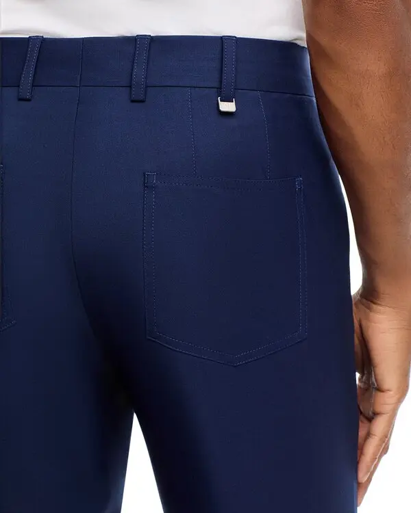 PT TORINO Wool Serge 160's Slim Fit Five Pocket Pants - Blue